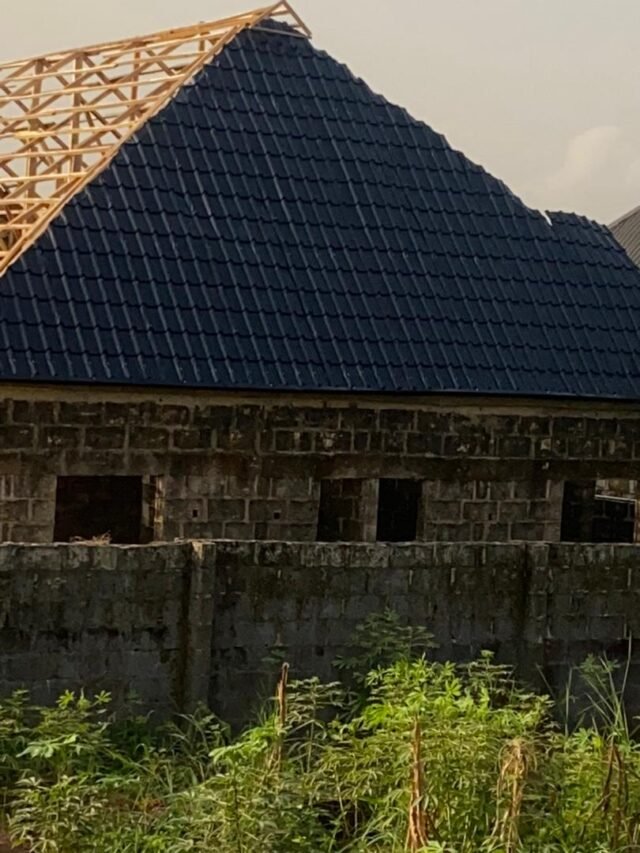 PROJECT ONGOING: Steptile Aluminium design at SANGO OTA, OGUN state. - Imran roofing | Best ...